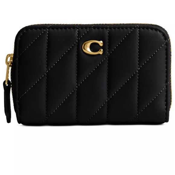 Coach | Bags | Coach Quilted Pillow Leather Small Zip Around Card Case ...